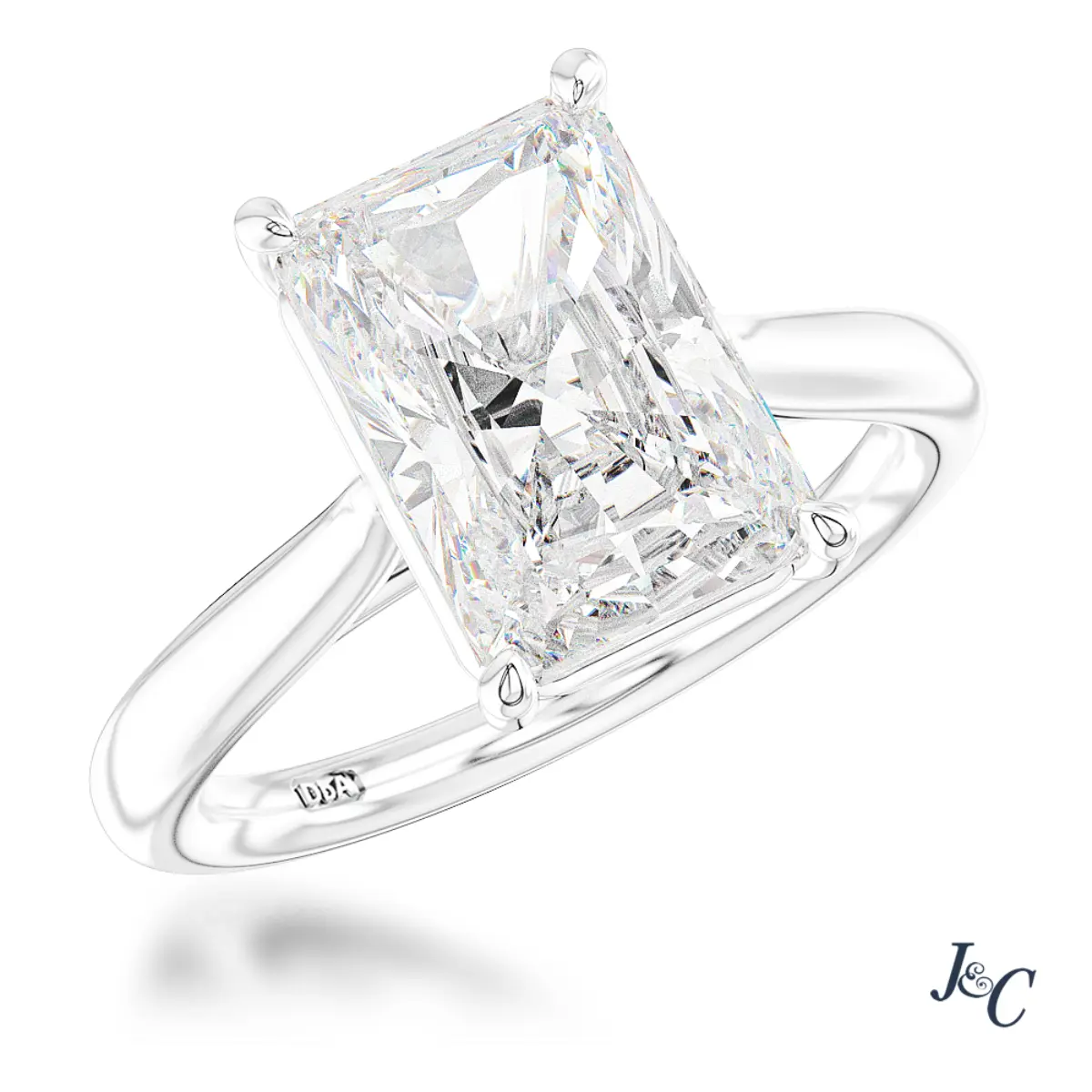 Platinum 3.02ct D VS2 Radiant Cut Solitaire ring | Jamieson & Carry ...