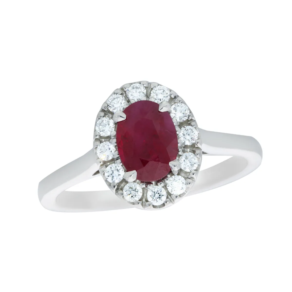 Platinum ruby and diamond cluster ring | Jamieson & Carry - Jamieson ...