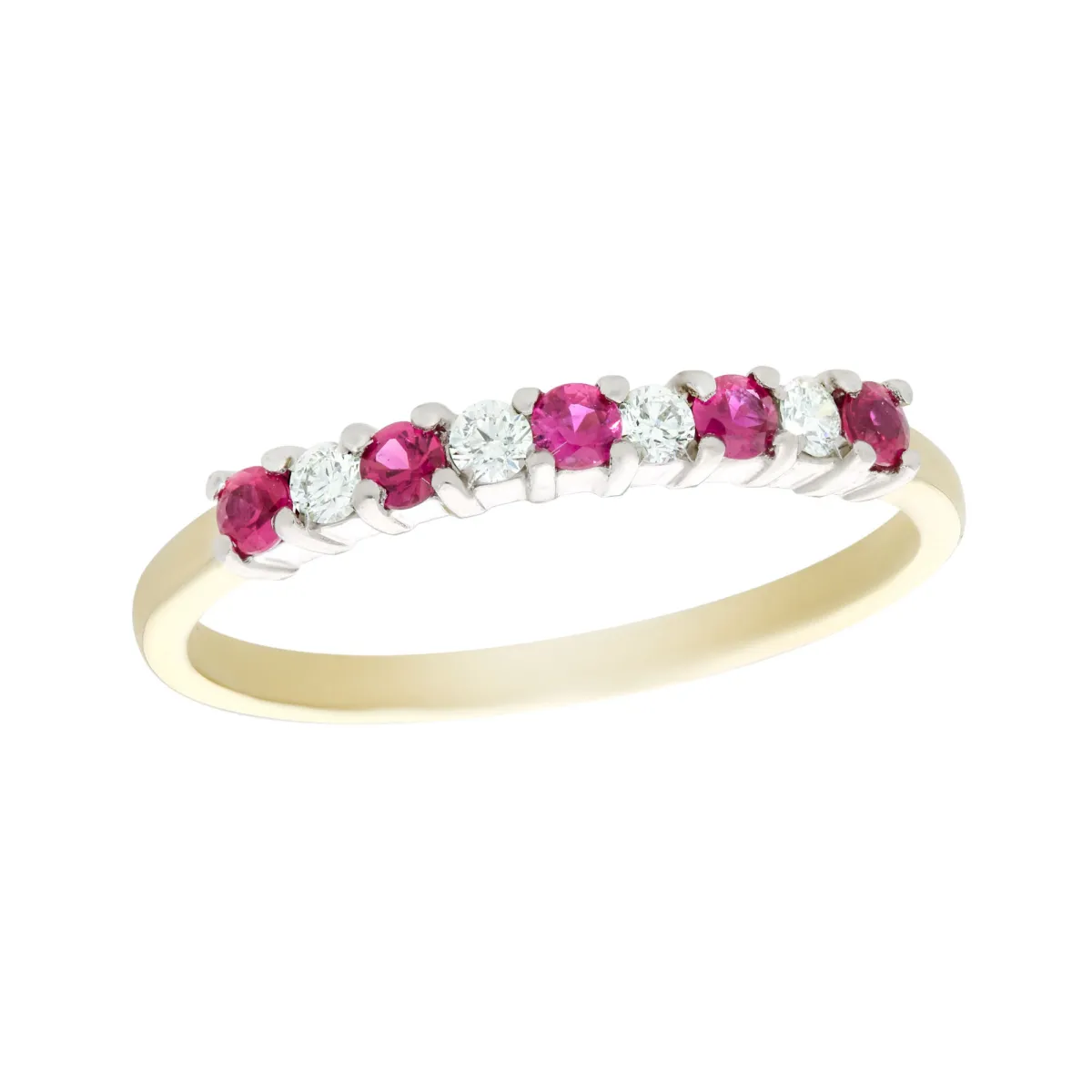 18ct yellow gold ruby and diamond eternity ring | Jamieson & Carry ...
