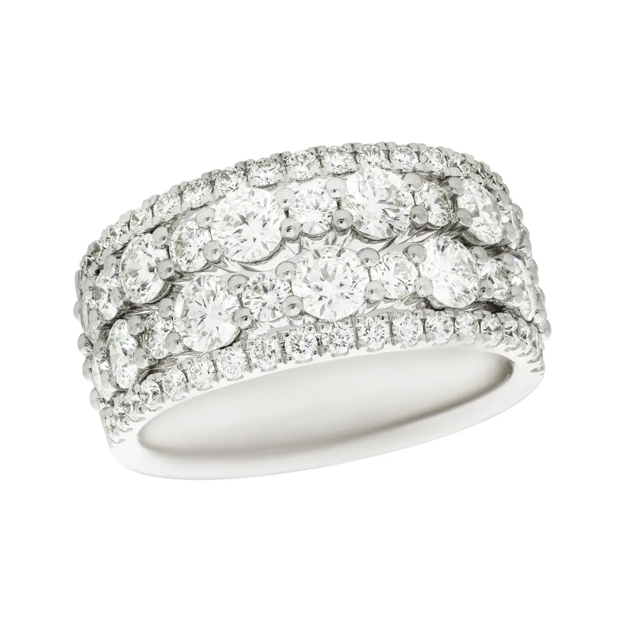 18ct white gold four row diamond ring | Jamieson & Carry - Jamieson & Carry